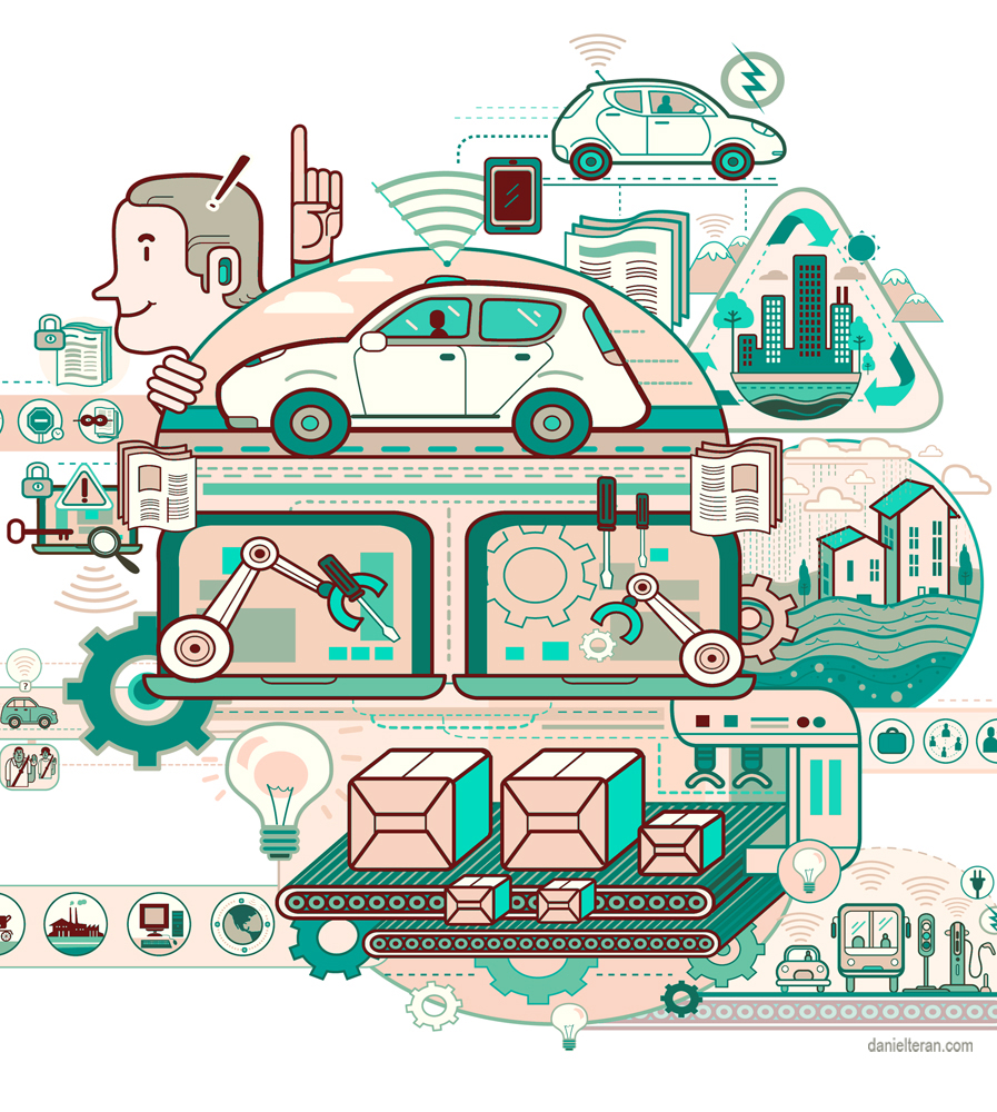Vector Line Illustrations : Daniel Teran